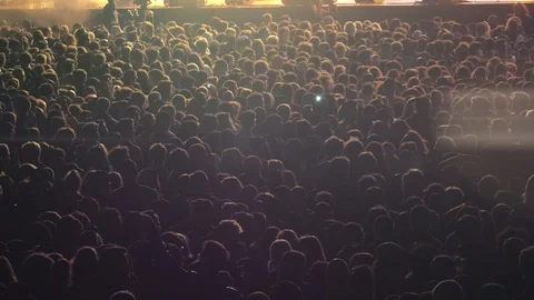 Big crowd of people dancing on music fes... | Stock Video | Pond5