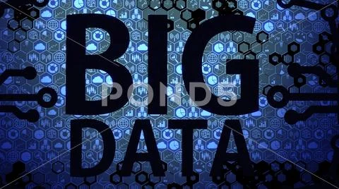 Big Data Big Picture Background with Blue Light Ver.2 of 5 (Full Screen ...