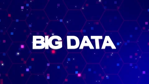 Big Data text animation with background | Stock Video | Pond5
