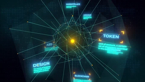 Big Data Visualization Animation With Bl... | Stock Video | Pond5