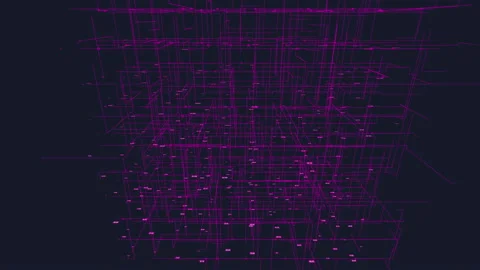 Big data visualization. HUD grid corners... | Stock Video | Pond5