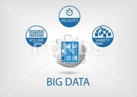 Big data volume, velocity and variety with analytics dashboard ~ Clip ...