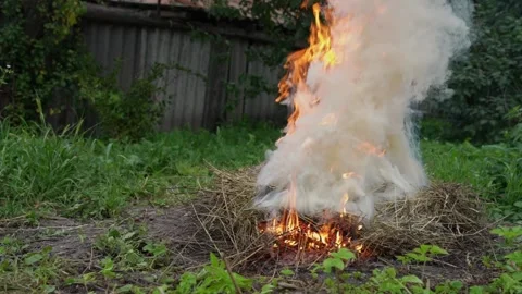 Hay Fire Stock Video Footage | Royalty Free Hay Fire Videos | Pond5