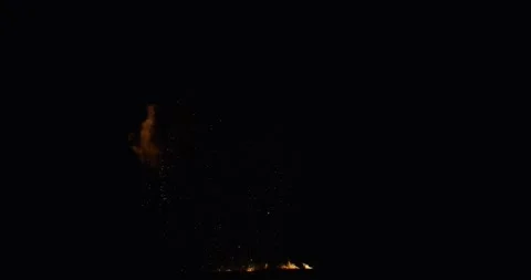 Big fire explosion giant from the bottom... | Stock Video | Pond5