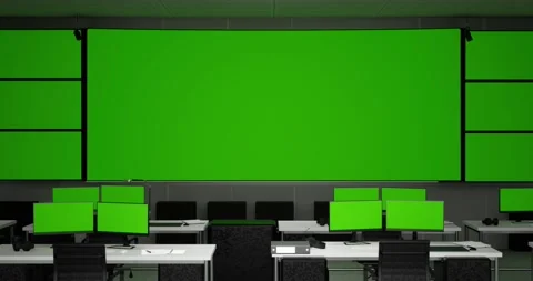 Big Green Screen Horizontal Mock Up In A... | Stock Video | Pond5