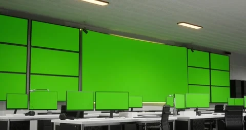 Big Green Screen Horizontal Mock Up In A... | Stock Video | Pond5