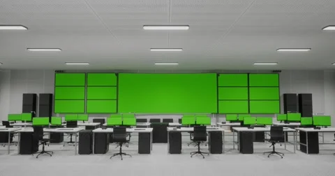 Big Green Screen Horizontal Mock Up In A... | Stock Video | Pond5