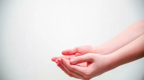 Big hands handshake kid adult family sym... | Stock Video | Pond5