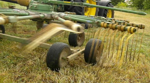 Hay Turning Machine Stock Footage ~ Royalty Free Stock Videos | Pond5