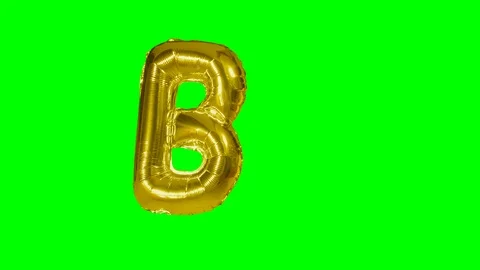 Big Letter B from alphabet helium gold b... | Stock Video | Pond5
