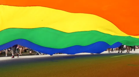 Big lgbt flag gay pride | Stock Video | Pond5