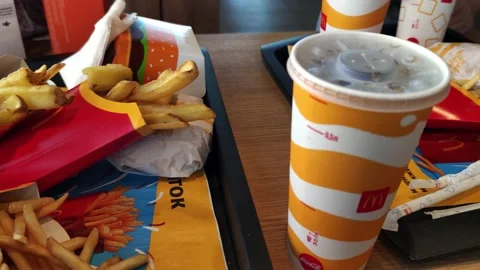 Big Mac Box with McDonald's logo and Fre... | Stock Video | Pond5