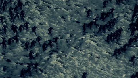 Big Medieval Army Attacking and Charging... | Stock Video | Pond5