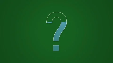 A big question mark filled by water on b... | Stock Video | Pond5