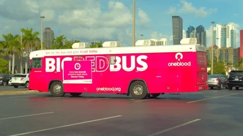 Blood Donation Bus Stock Video Footage | Royalty Free Blood Donation ...
