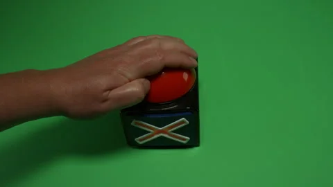 Big Red Buzzer on Green screen Chroma ke... | Stock Video | Pond5