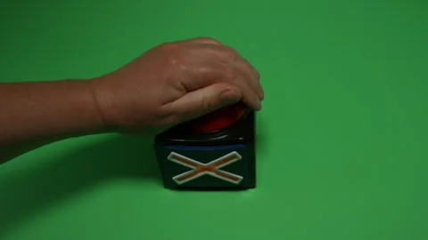 Big Red Buzzer on Green screen Chroma ke... | Stock Video | Pond5