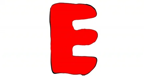Big Red Letter E | Stock Video | Pond5