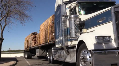 Flatbed Truck Stock Footage ~ Royalty Free Stock Videos | Pond5
