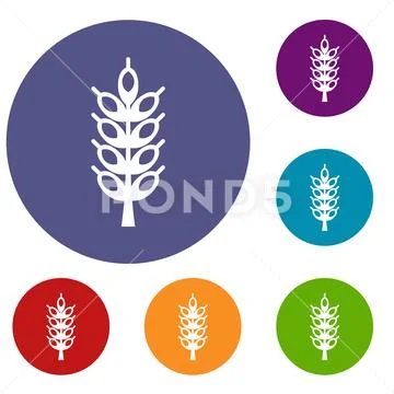 Big spike icons set: Vector Graphic Illustration #77821253