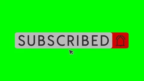 Big Subscribe button on green screen | Stock Video | Pond5