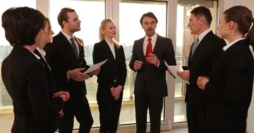 Big Team of Business People with Manager... | Stock Video | Pond5