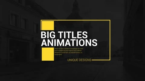 Big Title Animations ~ After Effects Template #165730389