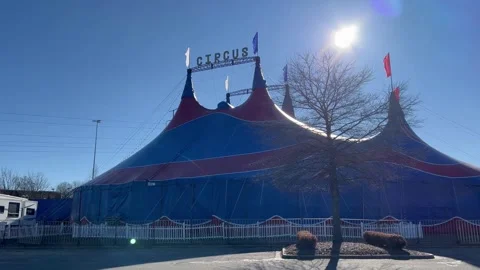 Big Top Circus Tent With Flags And A Day... | Stock Video | Pond5