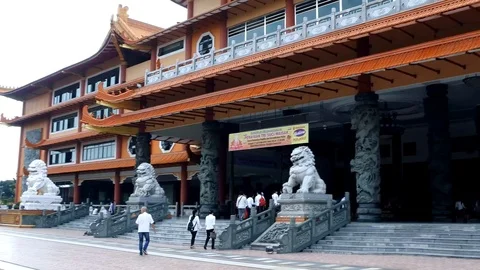 biggest buddhist vihara at indonesia | Stock Video | Pond5