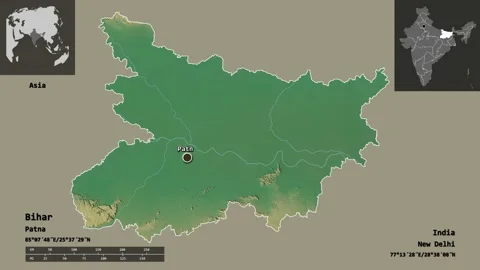 Bihar Map Stock Footage ~ Royalty Free Stock Videos | Pond5