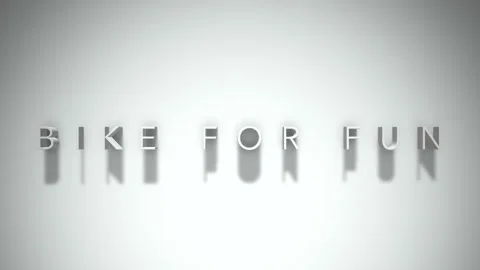 bike for fun 3D title animation white te... | Stock Video | Pond5