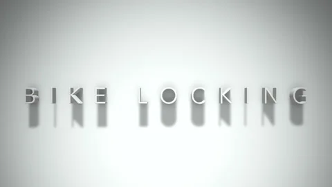 bike locking 3D title animation white te... | Stock Video | Pond5