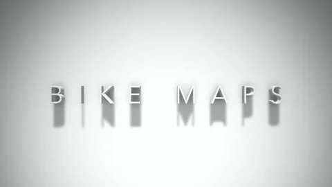 bike maps 3D title animation with shadow... | Stock Video | Pond5
