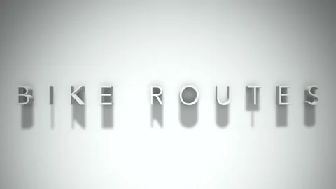 Bike Routes 3D title animation with shad... | Stock Video | Pond5
