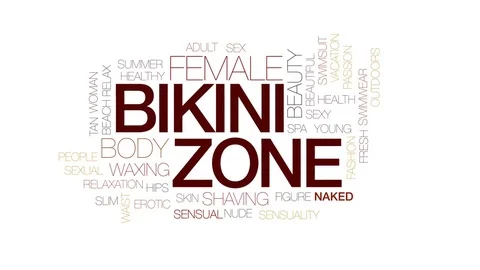 Bikini zone animated word cloud, text de... | Stock Video | Pond5
