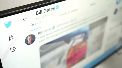 Bill Gates Official Twitter Account Brow... | Stock Video | Pond5