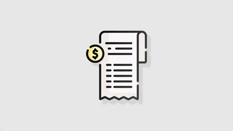 Bill Icon Stock Footage ~ Royalty Free Stock Videos | Pond5