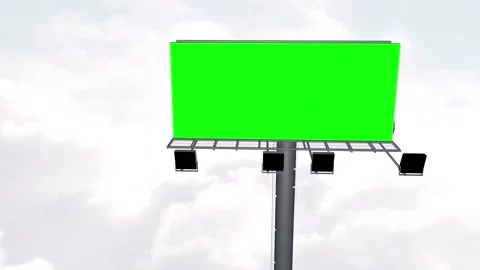 Billboard with animated green screen ban... | Stock Video | Pond5