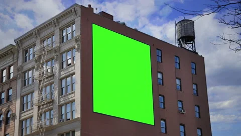 Billboard Building Wall Green Screen Zoo... | Stock Video | Pond5