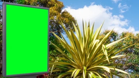 Billboard green screen on the background... | Stock Video | Pond5