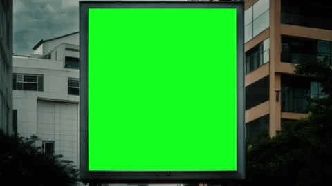 Billboard Green Screen Outdoor Panel Bui... | Stock Video | Pond5
