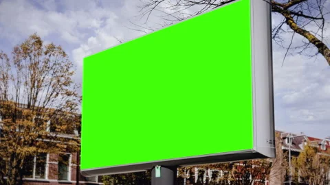 Billboard Green Screen Outdoor Stand Str... | Stock Video | Pond5