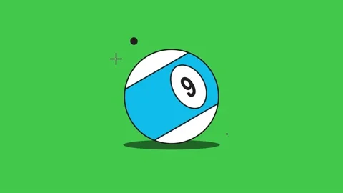 Billiard ball animation on a green backg... | Stock Video | Pond5