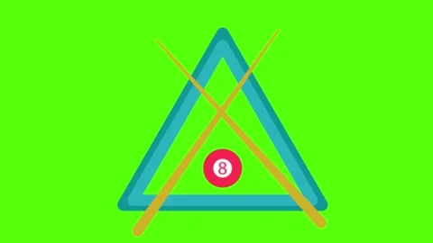 Billiard equipment on a green screen bac... | Stock Video | Pond5