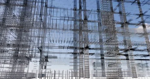 BIM model of reinforcement frame of the ... | Stock Video | Pond5