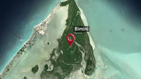 Bimini Islands Map Zoom (Bahamas) from S... | Stock Video | Pond5