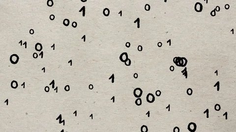 Binary Code Animation on Paper Texture | Stock Video | Pond5