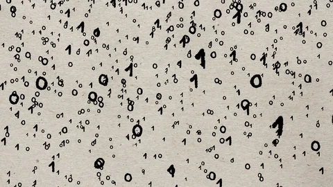 Binary Code Animation on Paper Texture | Stock Video | Pond5