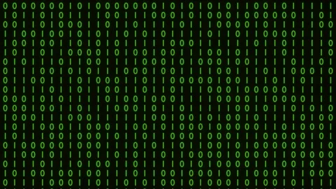 Binary code black and green background w... | Stock Video | Pond5