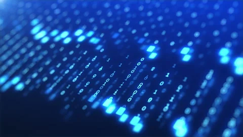 Binary code blue background with digits ... | Stock Video | Pond5